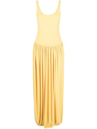 Lanvin robe sans manches &agrave; encolure arrondie - Jaune