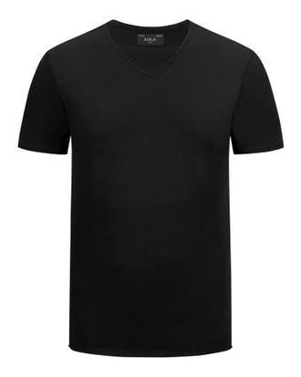 Replay Leichtes T-Shirt mit R&uuml;ckennaht und V-Ausschnitt in