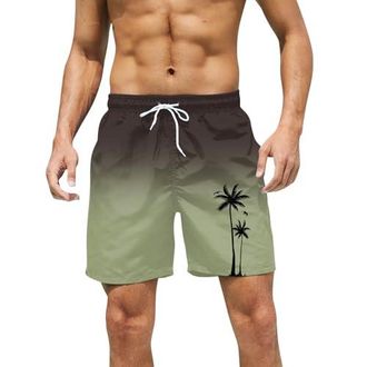 Generic Maillot de bain d&eacute;t&eacute; pour homme - Short de bain - Short de plage - Vacances - Coupe droite, kaki, 3XL