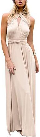 Ibtom Femme Robe Longue de Cérémonie Chic Robe Ado Multi-Style Sexy Taille Haute sans Manche Robe Fille dEté Bandage de Soirée Cocktail Demoiselle dhonneur 