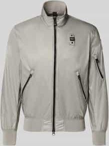 Blauer Jacke mit Rei&szlig;verschlusstaschen Modell Brahms