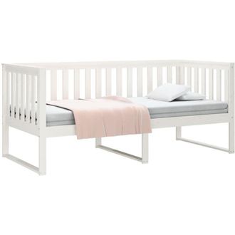 vidaXL Tagesbett ohne Matratze Weiß 90x200 cm Massivholz Kiefer vidaXL