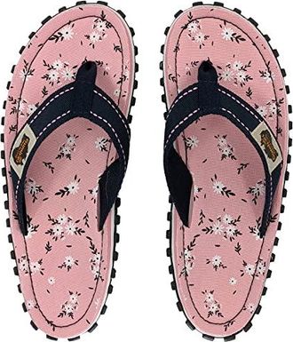 Gumbies Originals - Tongs pour femme en matériaux recyclés - Semelle profilée en pneus de voiture recyclés - Semelle intérieure douce en toile de coton - Chev