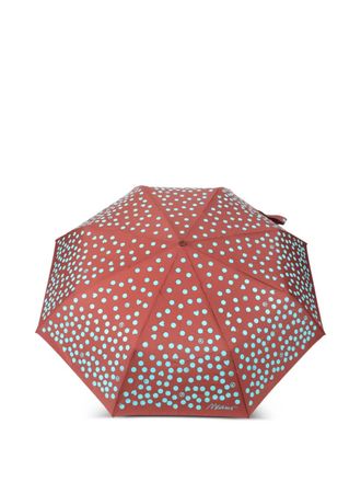 Moschino parapluie &agrave; pois - Marron