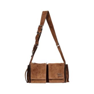 Miu Miu Utilitaire Suede Shoulder Bag