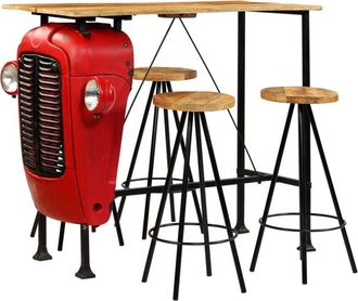 vidaXL Meuble de bar 5 pcs Bois massif de manguier 120x60x107 cm vidaXL