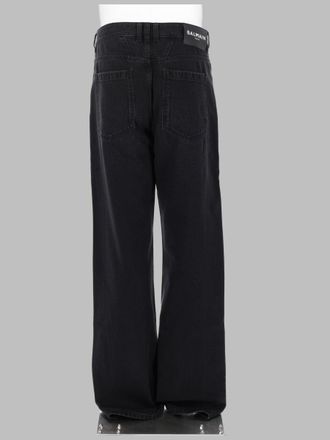 Balmain Wide-Fit Cotton Jeans - Black