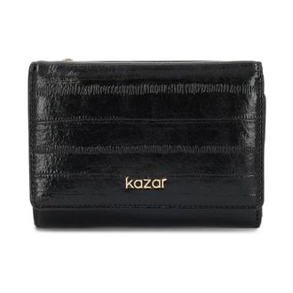 Kazar Portefeuille compact ASA emboss&eacute; - Femme - Accessoires - Noir - Taille: ONE Size