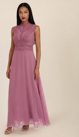 Apart Abendkleid mit H&auml;kelspitze und Stehkragen
