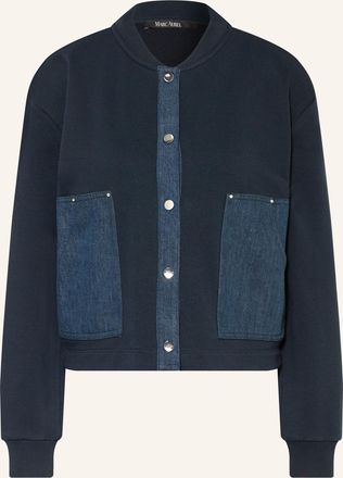 Marc Aurel Marc Aurel Sweatjacke Im Materialmix blau
