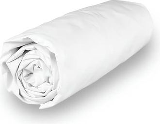 Soleil d'Ocre Spannbettlaken, Polycotton, 140 x 200 cm, Perkal, Weiß