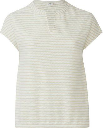 s.Oliver Muskelshirt T-Shirt Strukturiertes T-Shirt im O-Shape