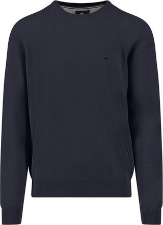 Fynch-Hatton Pullover aus Baumwolle mit feiner Struktur Navy/XXL