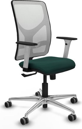 Piqueras y Crespo B&uuml;rostuhl mit hoher R&uuml;ckenlehne, mit wei&szlig;en und schwarzen Armlehnen, h&ouml;henverstellbare Lendenwirbelst&uuml;tze, ausgestattet mit Sincro 3 Positionen und Sc