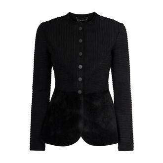 Emporio Armani Veste Sculpt&eacute;e - Femme - Vestes - Noir - Taille: 44 FR