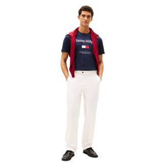 Tommy Hilfiger T-Shirt f&uuml;r Herren, bestickt (Himmelblau)
