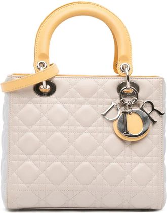 Dior sac à bandoulière Lady Dior médium (2015) - Marron