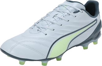 Puma Unisex Adults King PRO FG/AG Soccer Shoe, Frosted Dew-Fizzy Apple-Gray Skies, 46.5 EU