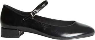 Vera Collection Ballerines vernies &agrave; talon, Noir