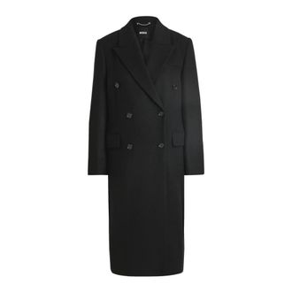HUGO BOSS Callaf Long Twill Coat - - Coats - Damen - Schwarzk - XL