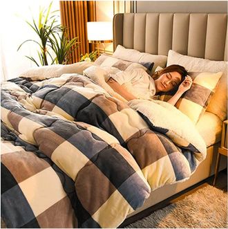 Generic Dicke Steppdecke Bunt Winterdecke 220x240 Pl&uuml;sch Flauschige Kaschmir-Steppdecken Kaschmir Steppdecke Winter Bettdecke Kaschmir Quilt(E,150x200cm(2.5kg