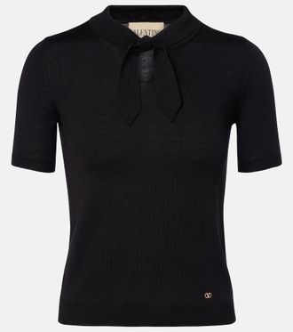 Valentino Top VLogo aus einem Wollgemisch