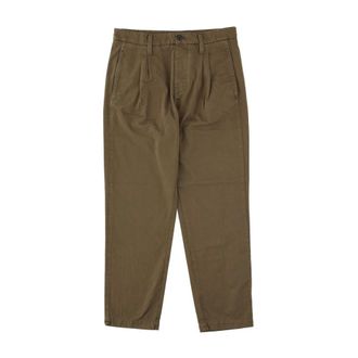 C.P. Company C.p. Company, Homme, Pantalons, Vert, Taille: 2XL Cotton Gabardine Loose Chino Pants
