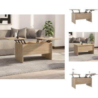 vidaXL Couchtisch Sonoma-Eiche 80x50x42,5 cm Holzwerkstoff - Couchtisch - Wohnzimmerschreibtisch - Sideboard - Holzwerkstoff - Sonoma-Eiche