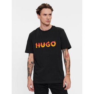HUGO BOSS Hugo T-Shirt Danda 50504542 Schwarz Regular Fit