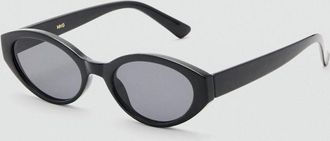 Mango Lunettes de soleil monture plastique noir - Femme - Taille unique - MANGO
