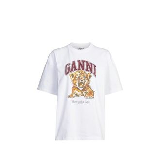 Ganni T-shirt imprim&eacute; en coton