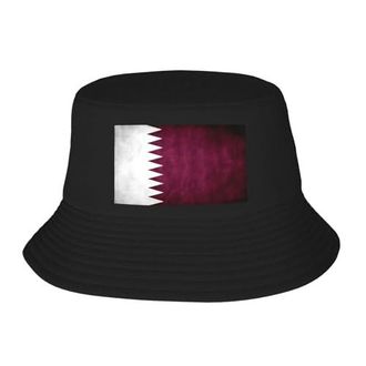 Generic Chapeau De Seau Unisexe Drapeau du Qatar Chapeau De Plage &Agrave; Large Bord Pliable Bonnet De Soleil, pour De P&ecirc;che, Le Camping, Sports, 56-58cm