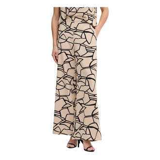 Joseph Ribkoff Abstrakte Print Weite Hosen - - Trousers - Damen - Beige - 5XL