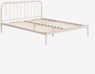 Sklum Asteri Eisenbett Beige Tapioca 160 x 200 cm