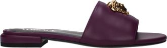 Versace Pantoufles Et Sabots Pour Femme Cuir Violet/Prune