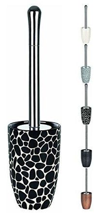 Spirella Darwin WC B&uuml;rste Toilettenb&uuml;rste Klob&uuml;rste WC Garnitur aus Steingut Steinoptik Schwarz