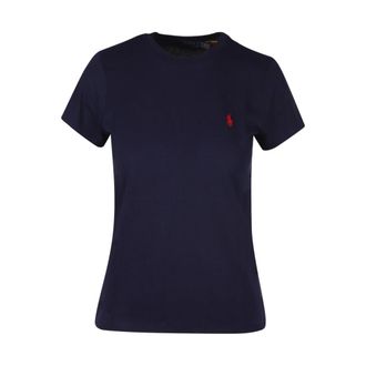 Ralph Lauren Femme, Tops, Bleu, Taille: 42 FR Soft Cotton Slim Fit T-Shirt