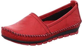 Gemini Mocassins pour Femme 003122-02, Pointure:39 EU, La Couleur:Rouge