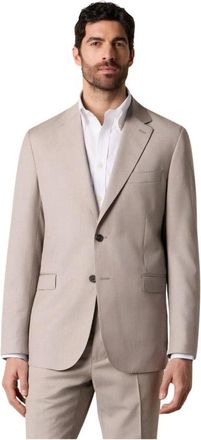 Brooks Brothers Homme, Vestes, Beige, Taille: 2XL Twill Virgin Wool Blazer