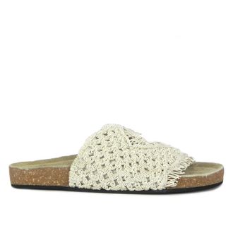 Strategia Femme, Chaussures, Blanc, Taille: 37 EU Broderie ciabatta
