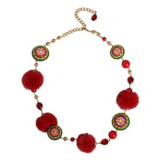 Dolce & Gabbana Goldener Pelz Kristall Torero G&uuml;rtel - - Accessories - Damen - Mehrfarbig - ONE SIZE