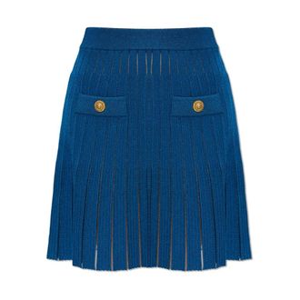 Balmain Rock mit Ziertaschen - - Skirts - Damen - Blau - M