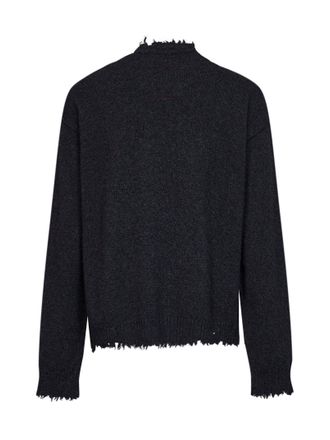 Uma Wang Mens Crewneck Cashmere Sweater Dark Grey