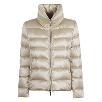 Moorer Femme, Vestes, Beige, Taille: 36 FR Short Down Jacket Argentea