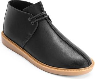 AlltheMen Desert Boots Hommes Cuir Casual Chaussures à Lacets à Deux OEillets Casual Bottines Chukka Noir 44