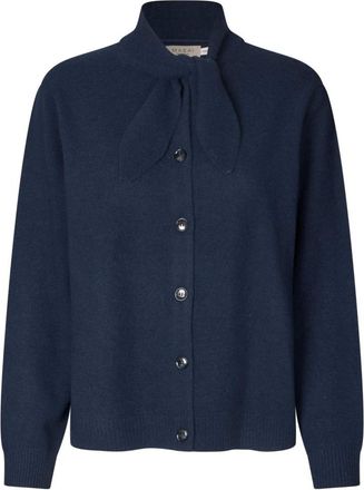 Masai Cardigan Lysa en Laine - Femme - Pulls - Bleu - Taille: 36 FR