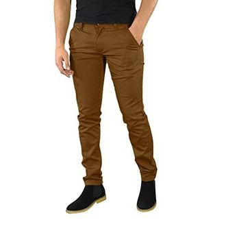 Generic Pantalon chino pour homme - Coupe ajust&eacute;e - &Eacute;lastique - Pantalon de travail serr&eacute; - Avec poches lat&eacute;rales - Pantalon softshell - Couleur unie - Pantal