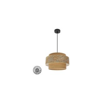 Samoa Akunadecor Lampe 40 Cm Modell Samoa mit doppeltem Lampenschirm Braun