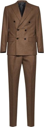 D4.0 Ensemble Costume Double Boutonnage - Homme - Costumes - Brun - Taille: 2XL
