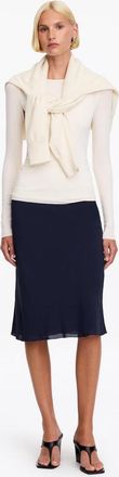 Arket Midirock Aus Chiffon -Blau